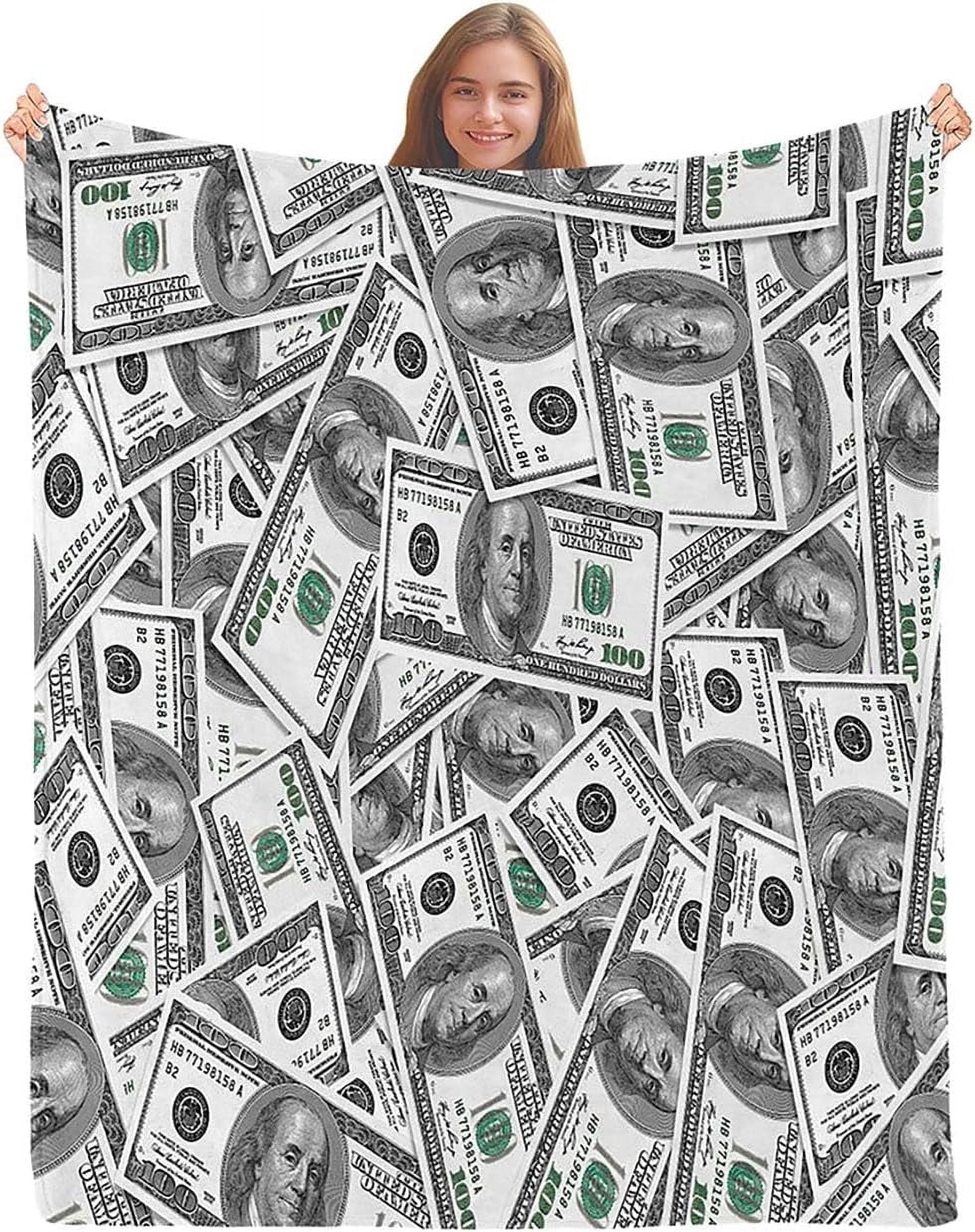 Funny Money Throw Blanket, Twin Blanket, Benjamin Franklin US Cash ...