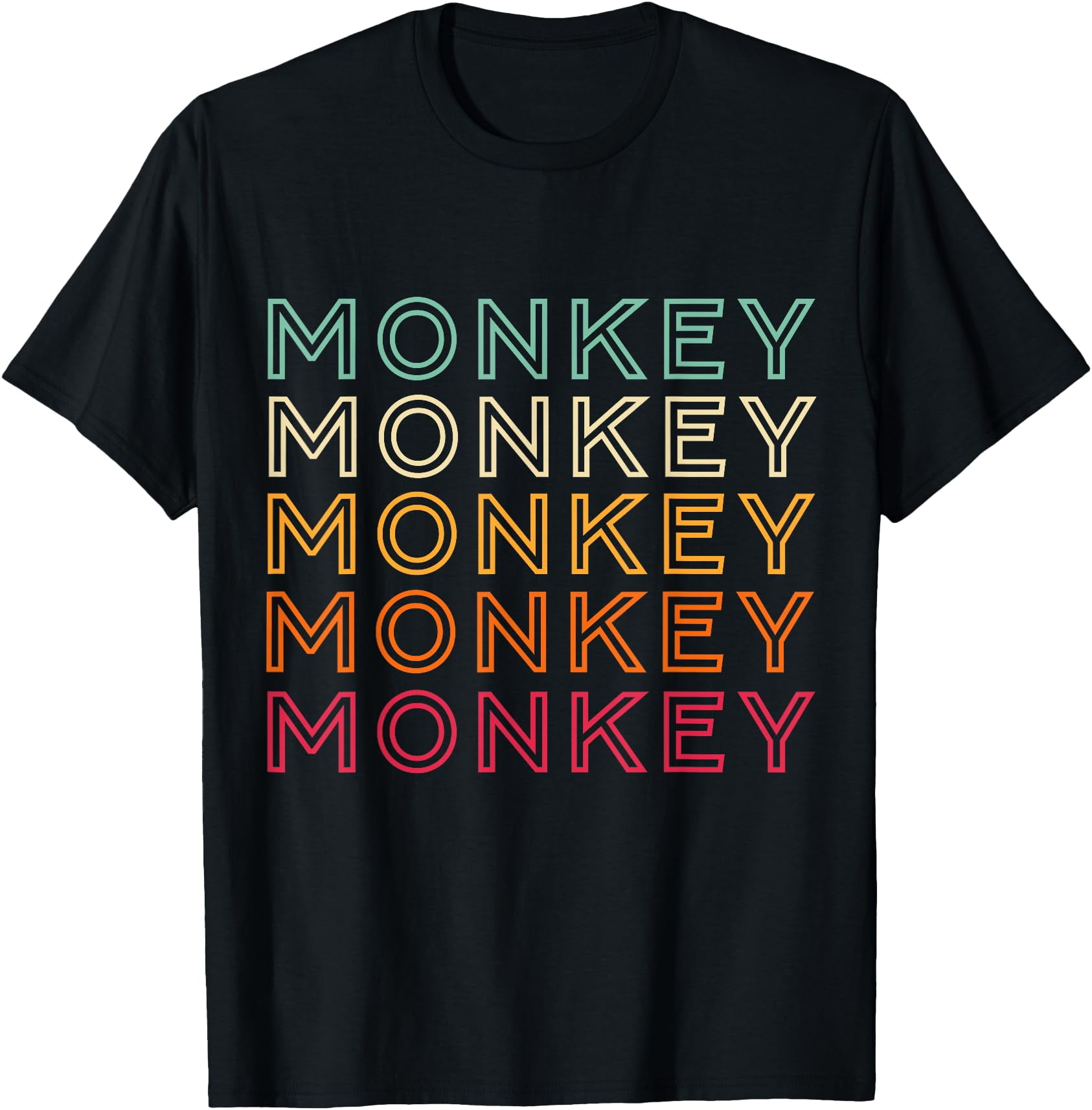 Funny Monkey Ape Gorilla Retro Monkey T-Shirt,White Color,Size YM ...