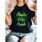 Funny Monstera Adansonii Plants Over People Monstera Leaf T-Shirt Print ...