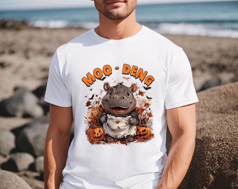 Funny Moo Deng Halloween I Love Moo Deng Png, Baby Pygmy Hippo Moo Deng ...