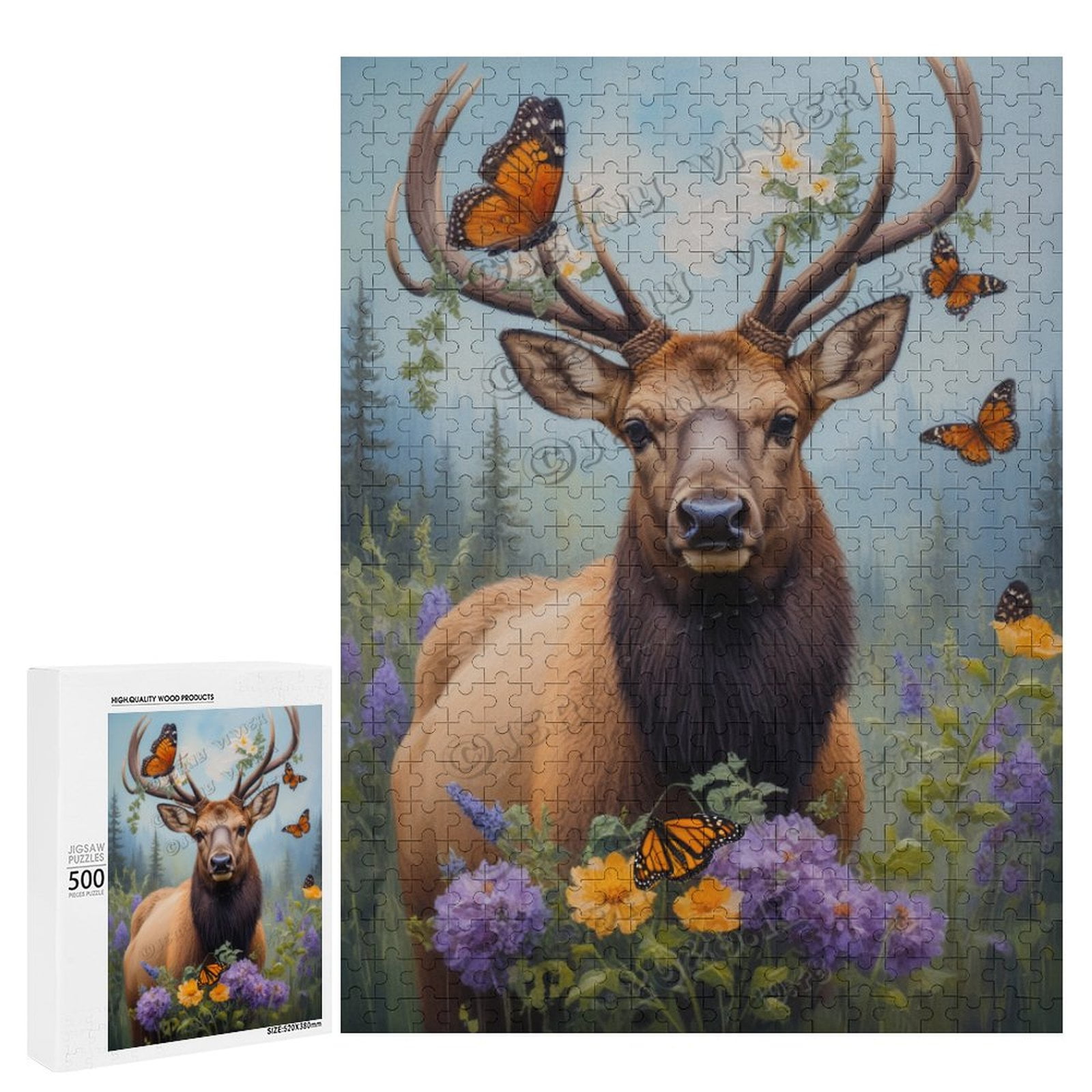 Funny Moose 500 Piece Jigsaw Puzzle for Adults | Woodland Animal ...