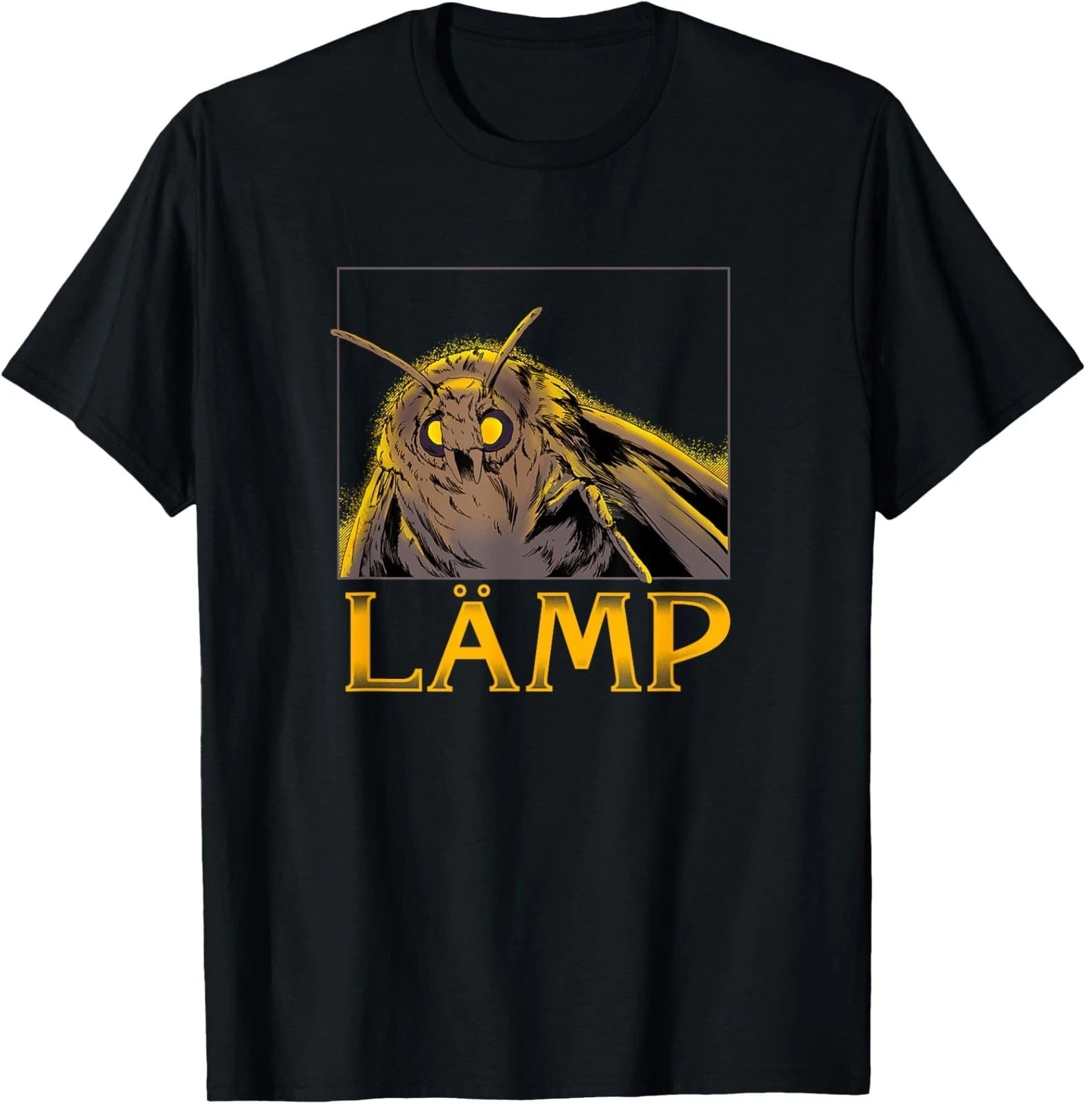 Funny Moth and Lamp Meme T-Shirt – Humorous Insect Graphic Tee Unisex ...