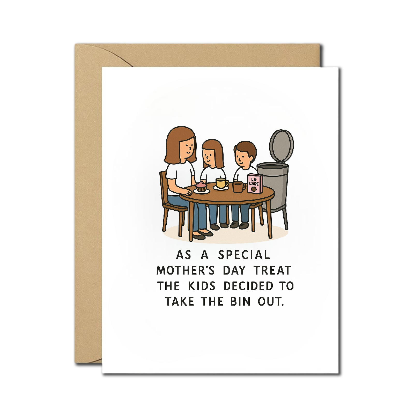 Funny Mother’s Day Card with Envelope – As a Special Treat Kids Took ...