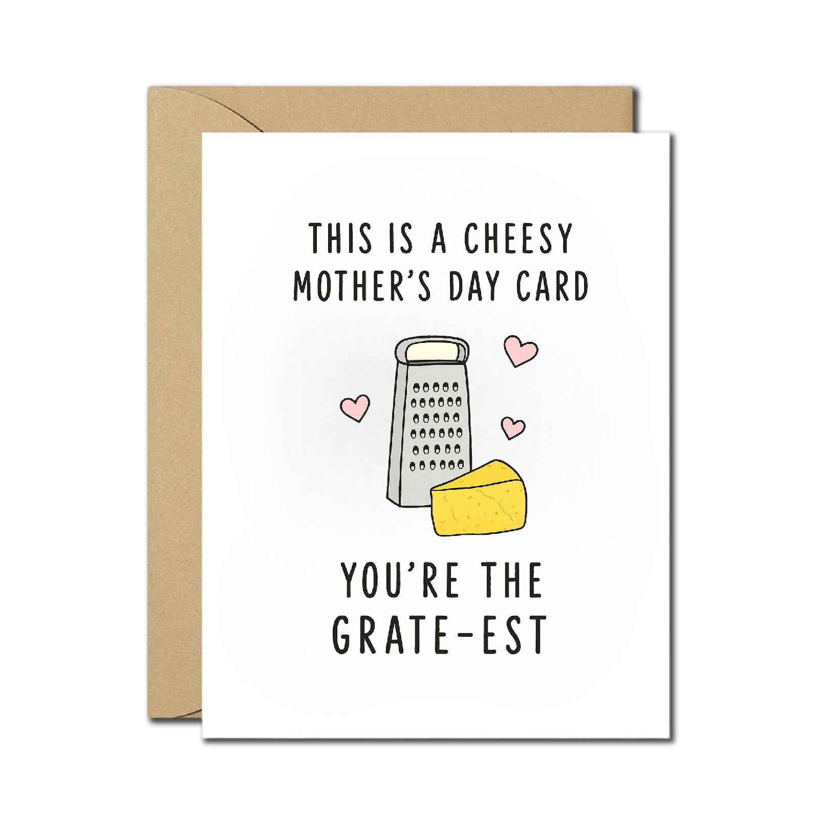Funny Mother's Day Card for Mum - "You're the Grate-est" Cheese Pun ...