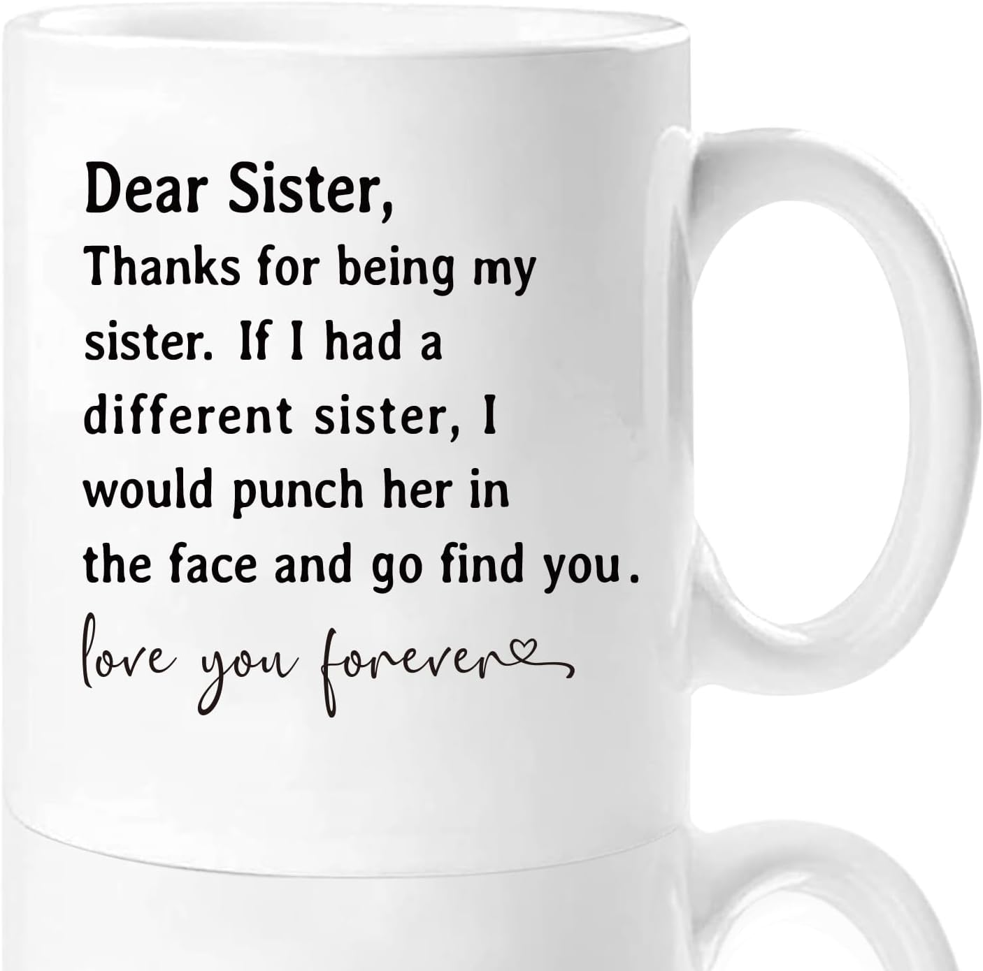 Funny Mothers Day Gifts for Sister-Thanks for Being My Sister Mug 11 Oz ...
