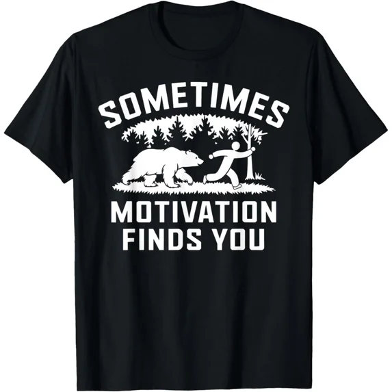 Funny Motivation Finds You Bear Chasing A Runner Marathon New H12042 ...