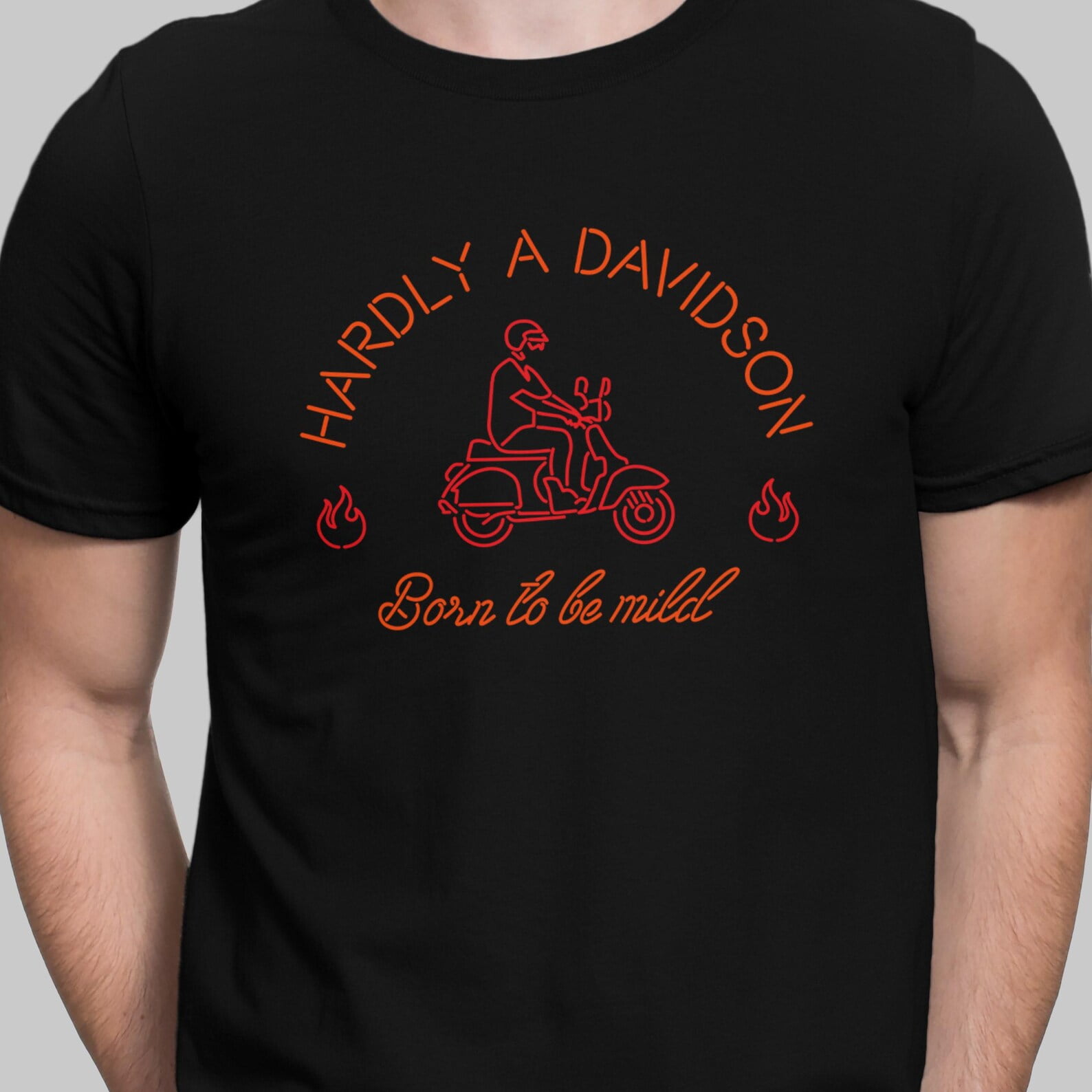 Funny Motorbike T Shirt Born to be mild T-Shirt Funny Harley Davidson ...