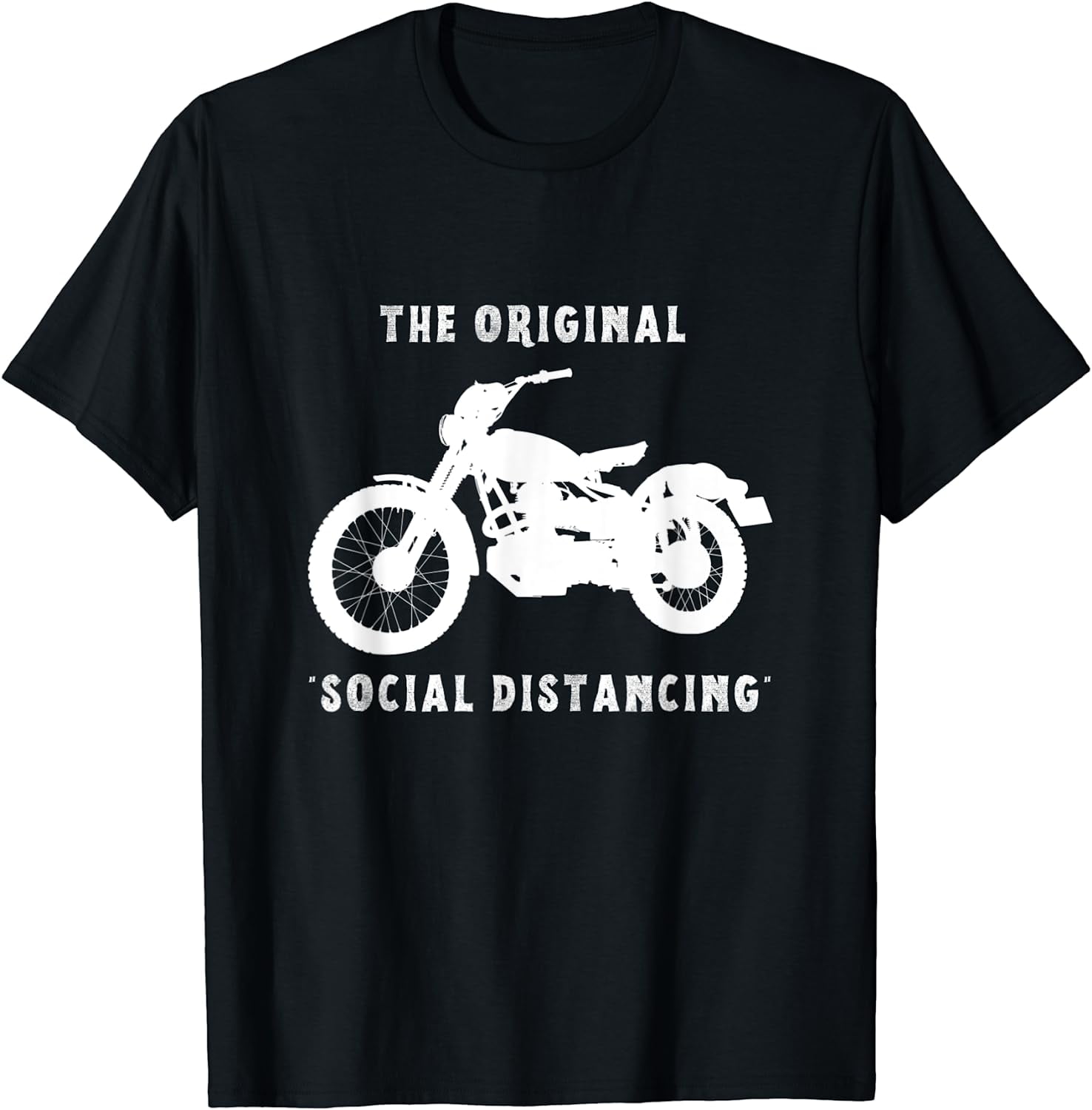 Funny Motorcycle Original Social Distancing T-Shirt - Walmart.com