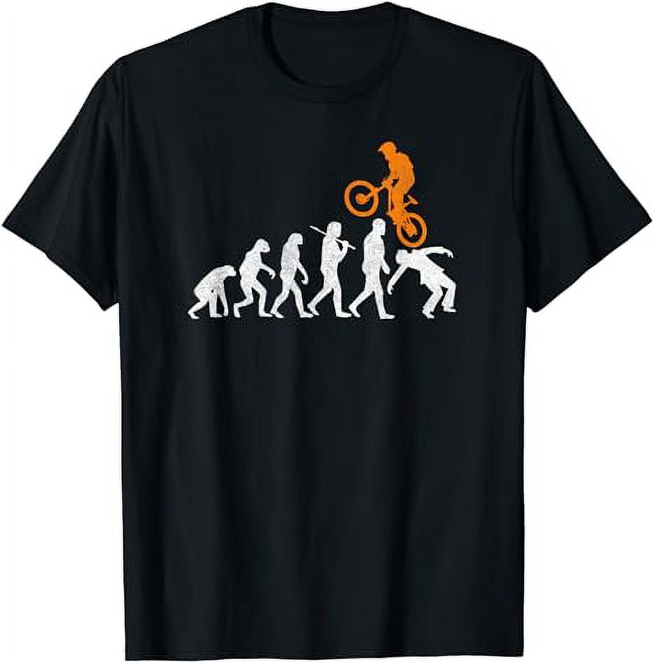 Funny Mountain Bike Evolution Biker Jump MTB Trail Ride T-Shirt ...
