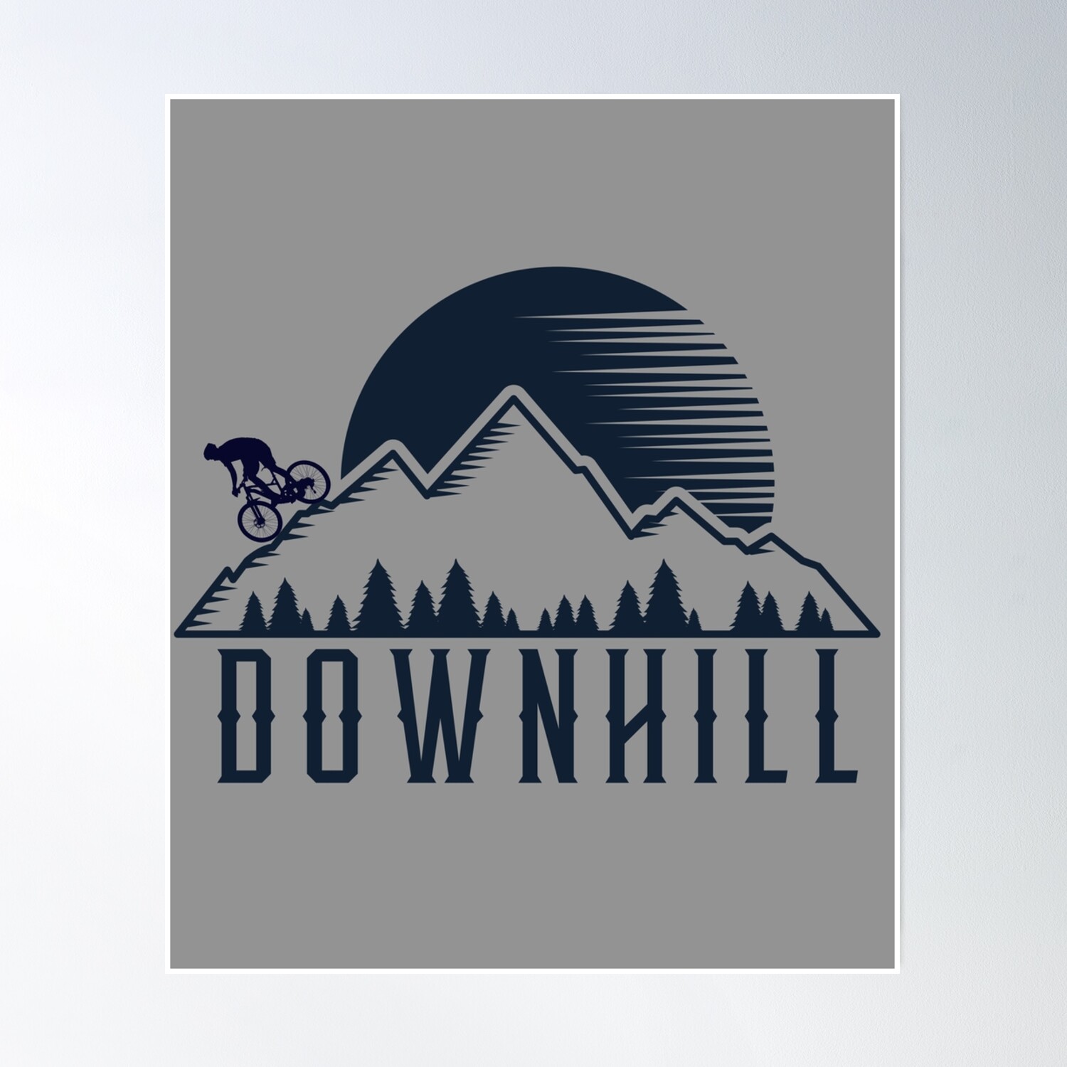 Funny Mountain Bike Mtb Biking Downhill Poster Wall Art, Modern Wall ...