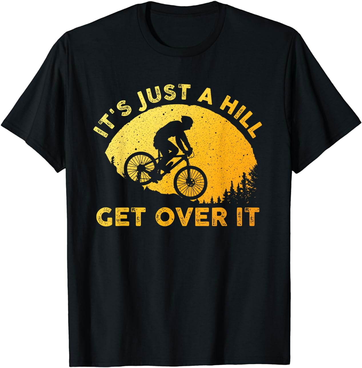 Funny Mountain Biking Art For Men Women Trail Mountain Bike T-Shirt ...