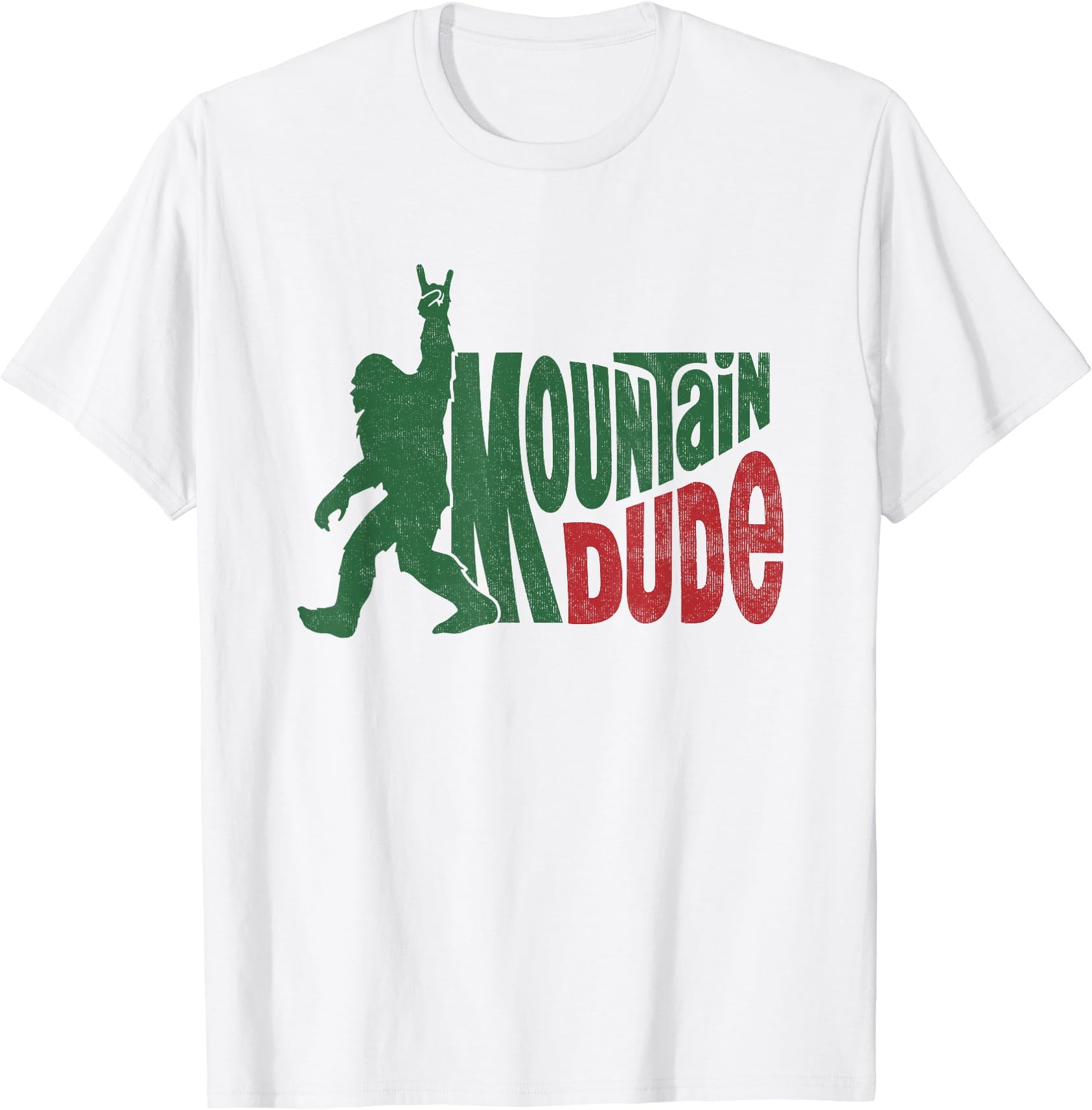 Funny Mountain Dude Bigfoot Hiking T-Shirt for Outdoor Adventure Lovers ...