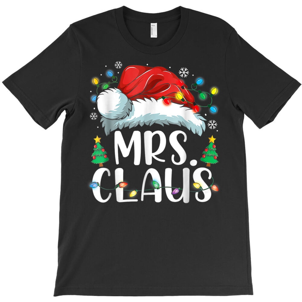 Funny Mrs. Claus St. Nick Hat Christmas Matching Couples Pajama Graphic ...