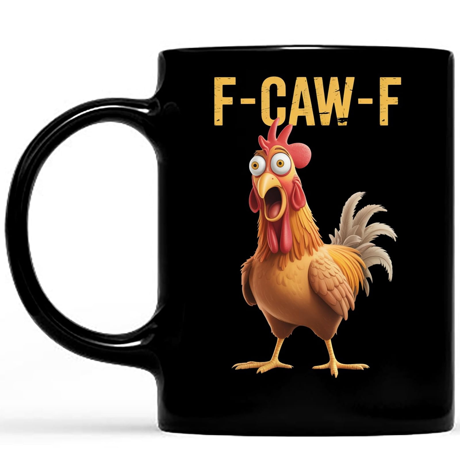 Funny Mug F-Caw-F Chicken FCAWF Chicken Rooster Coffee Mug for Men ...