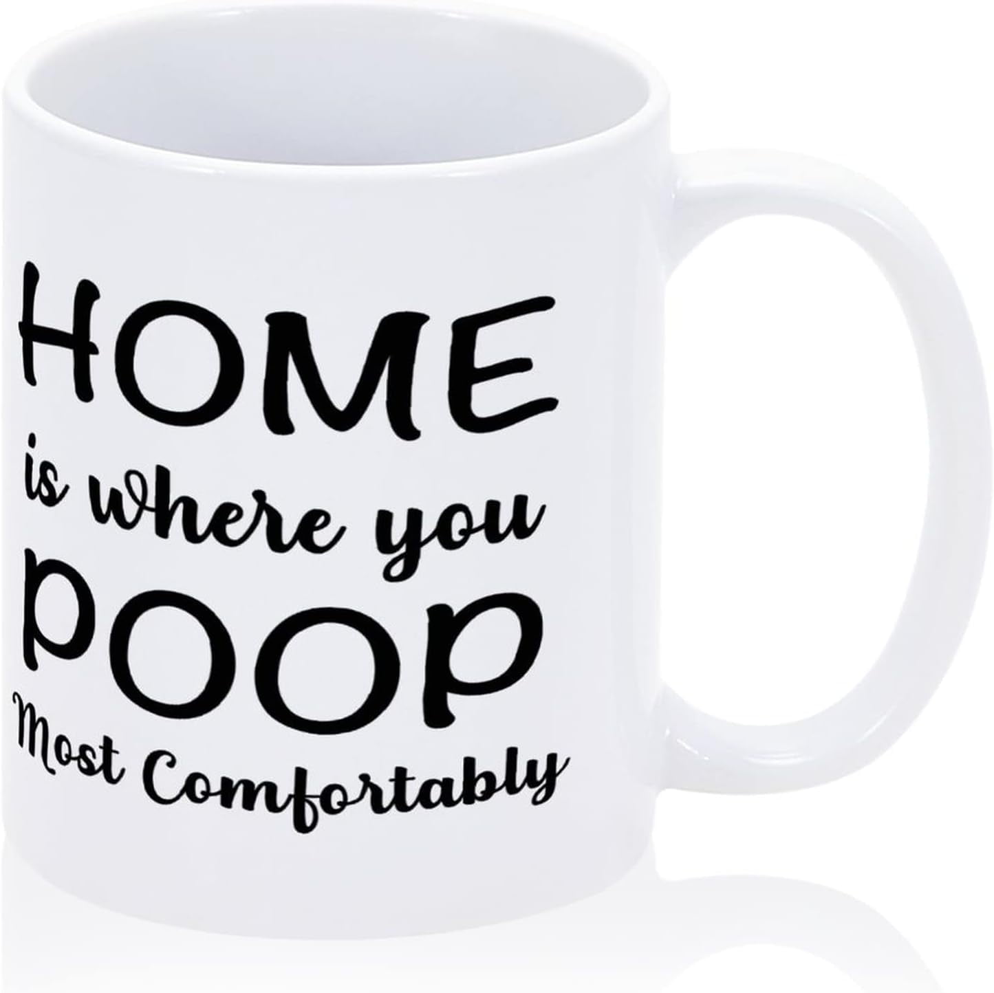 Funny Mug Home is Where You Poop Most Comfortably Office Coffee Mug ...