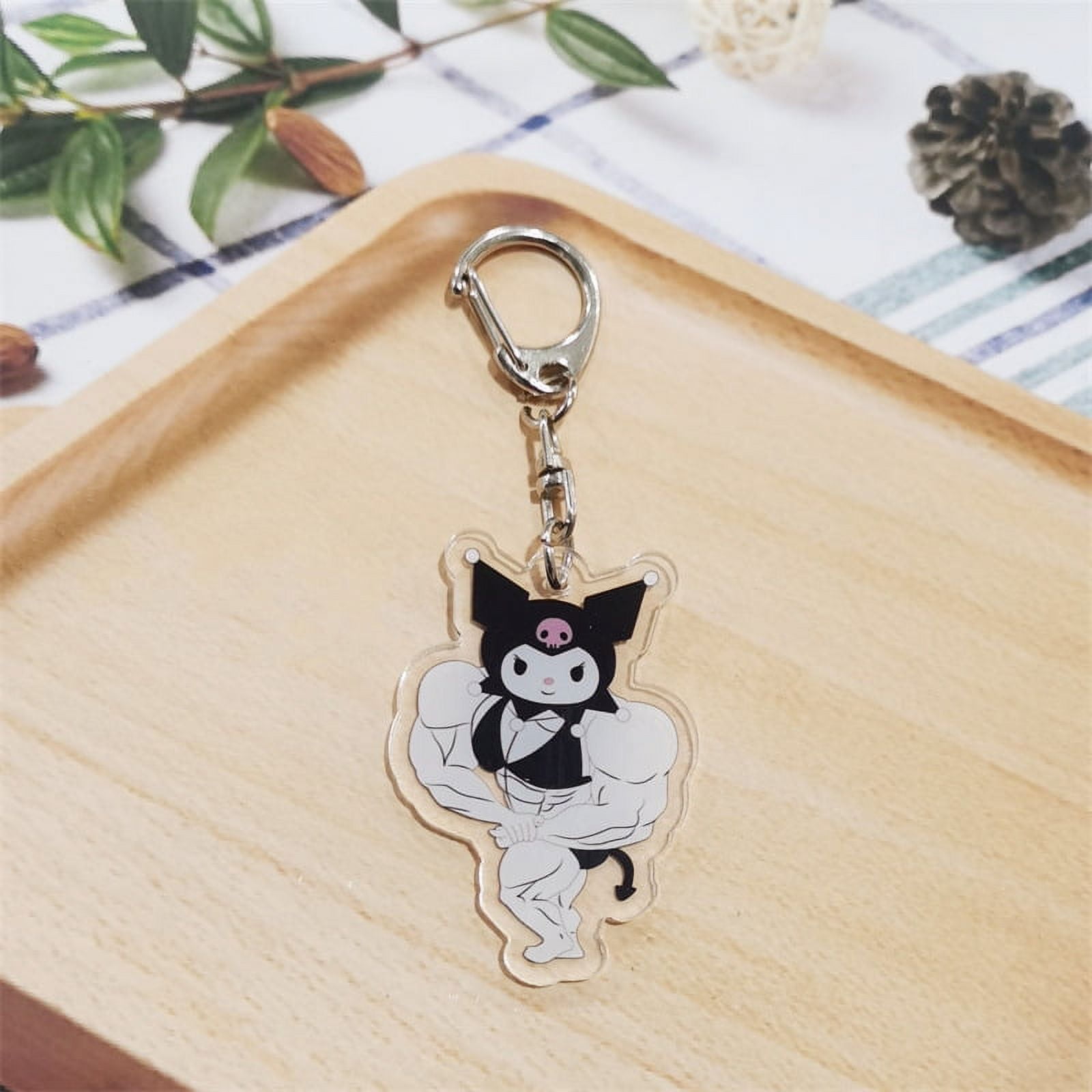 Funny Muscle Keychain Anime Hello Kittys Kawaii Girls Keychain Fitness ...