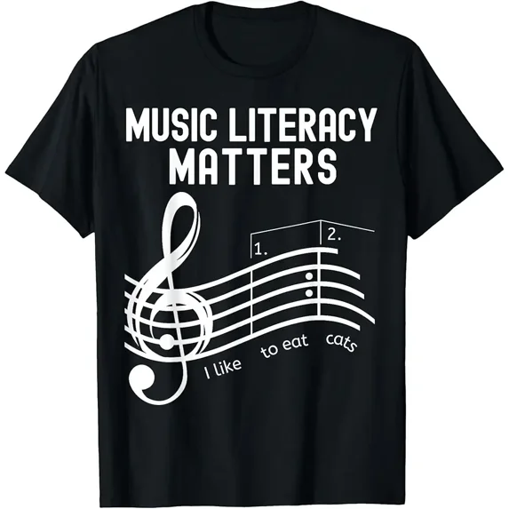 Funny Music Literacy Treble Clef Notes for Musician Unisex Short Sleeve ...