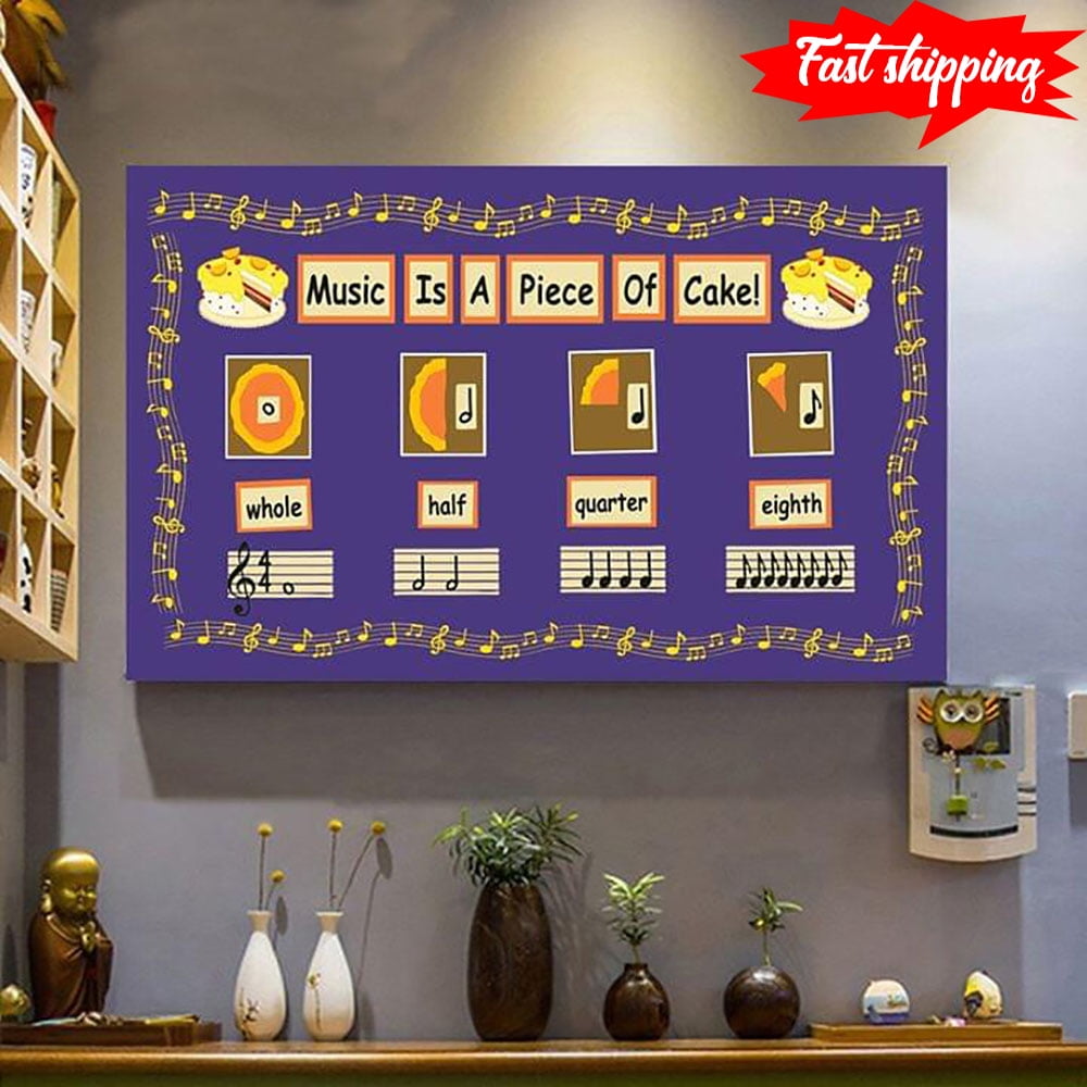 Funny Music Notes & Cakes Music Is A Piece Of Cake! Whole Half Quarter ...