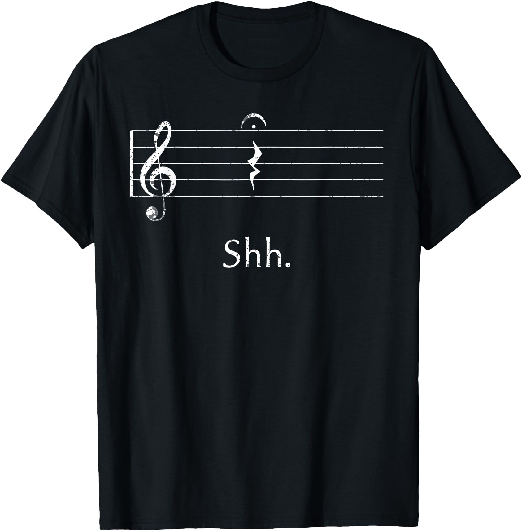Funny Music Shh Quarter Rest and Fermata T-Shirt,Light Pink Color,Size ...