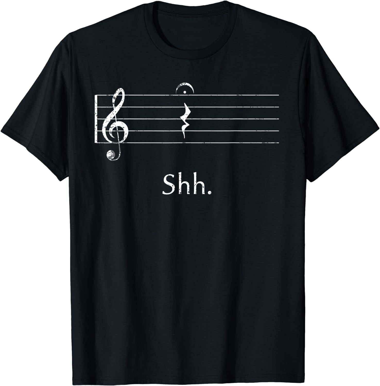 Funny Music Shirt Shh Quarter Rest and Fermata T-Shirt - Walmart.com