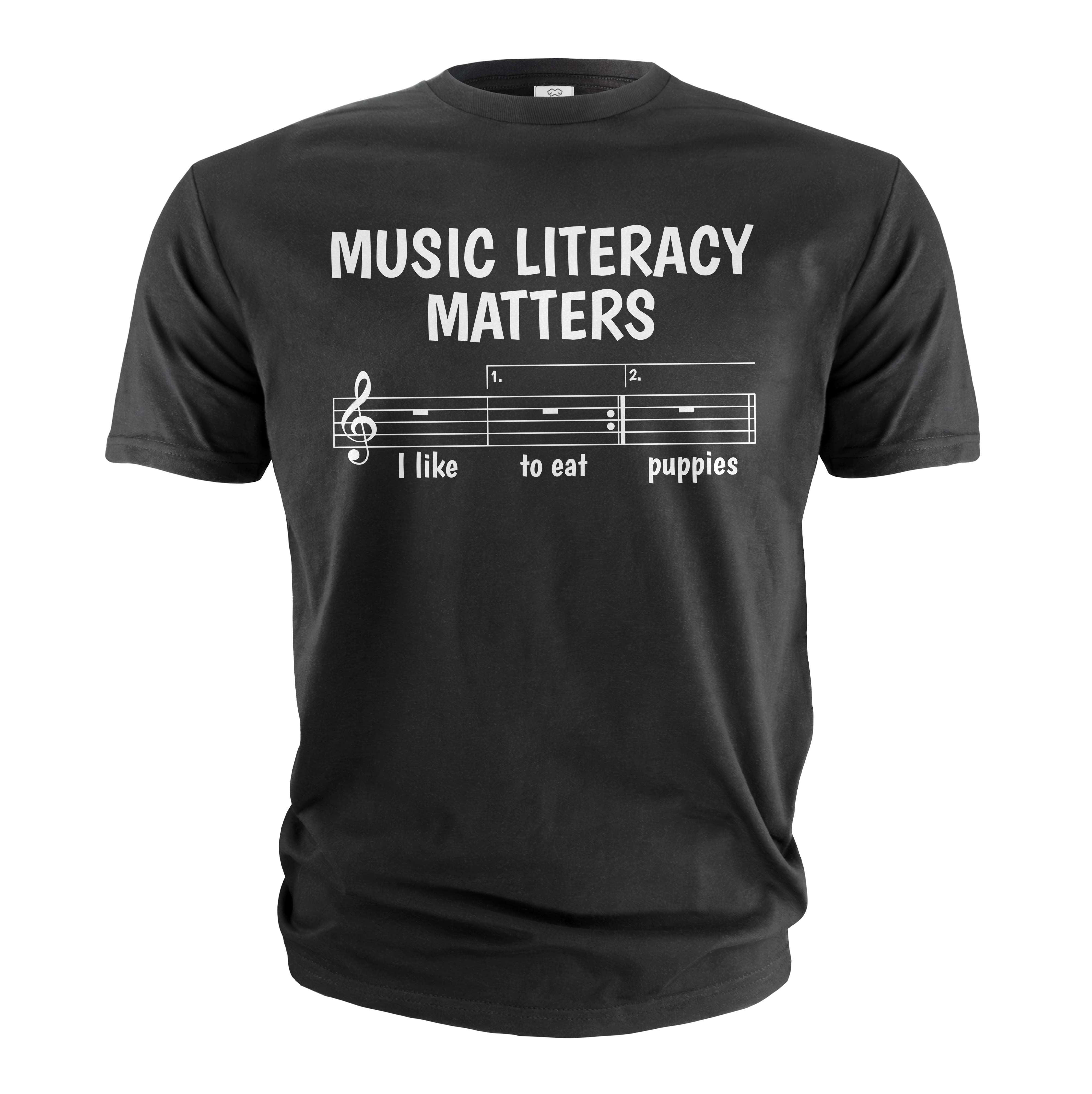 Funny Music T-shirt Music literacy matters funny musician musical notes ...