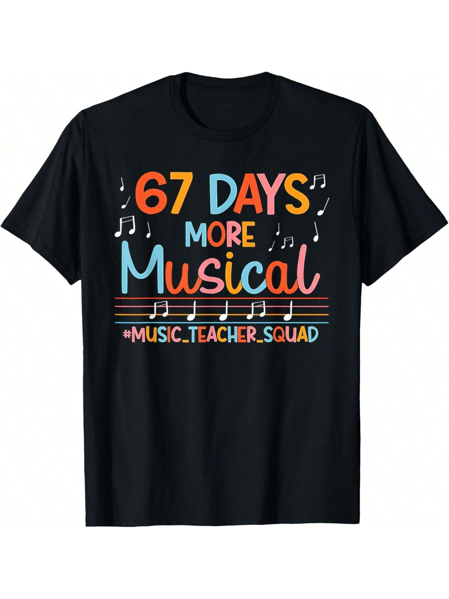 Funny Music Teacher Squad Notes Appreciation Gift Women Short Sleeve ...