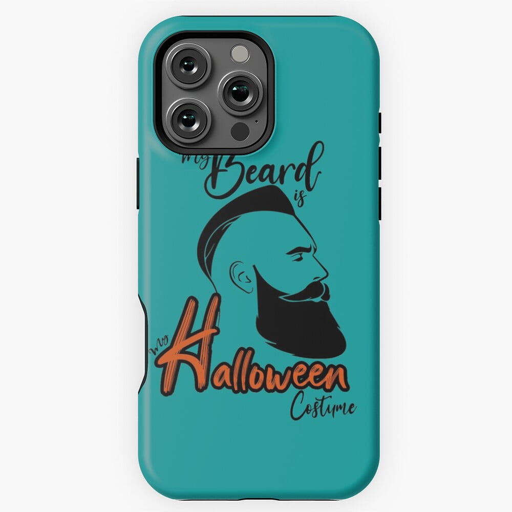 Funny My Beard is My Costume Phone Case for iPhone 16 15 14 13 12 11 ...