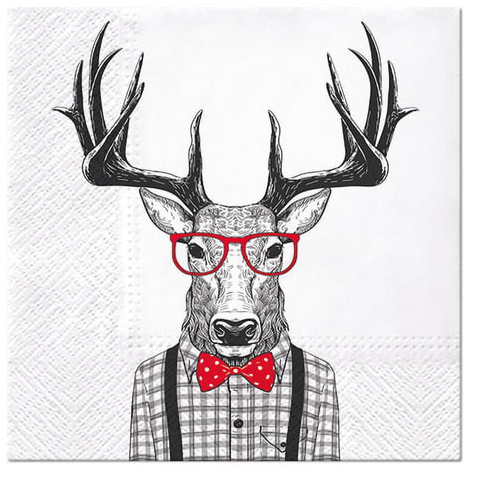 Funny Napkins OH DEER 40pcs Lunch Napkins, Deer Napkins, Animal Napkins ...