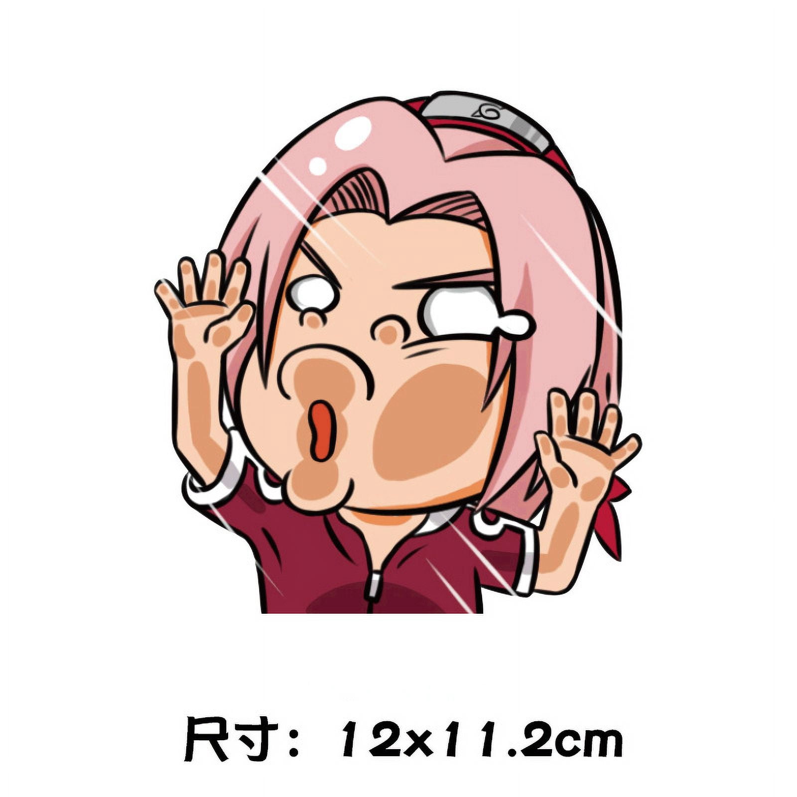 Funny Naruto Series Stickers Face Bump Window Funny Car Stickers ...