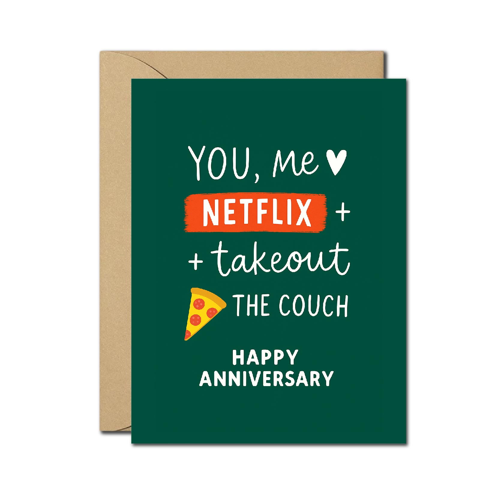 Funny Netflix and Takeout Anniversary Card – Cute Love Greeting Card ...
