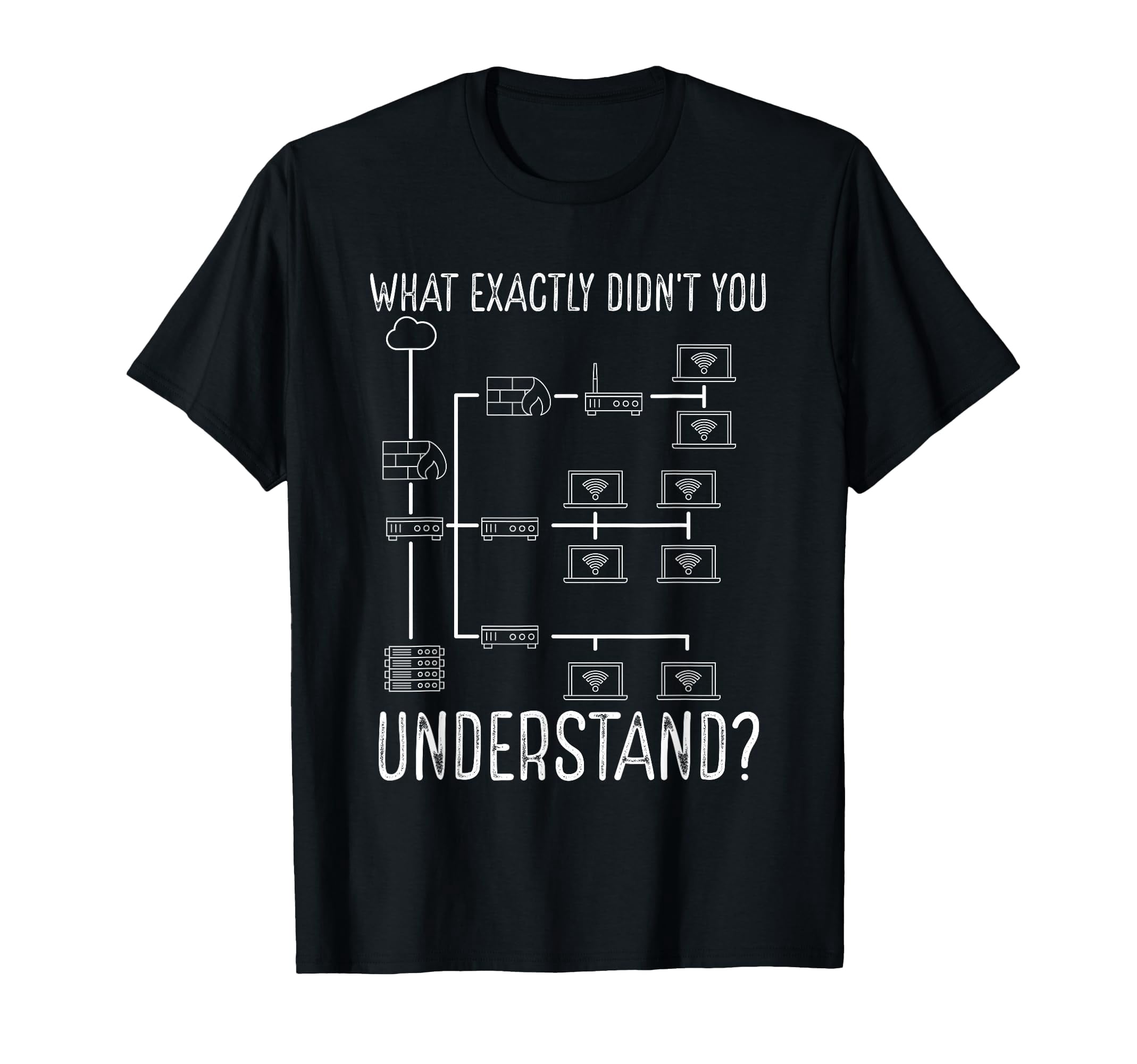 Funny Network Engineering T-Shirt with Humorous Diagram - Perfect Gift ...