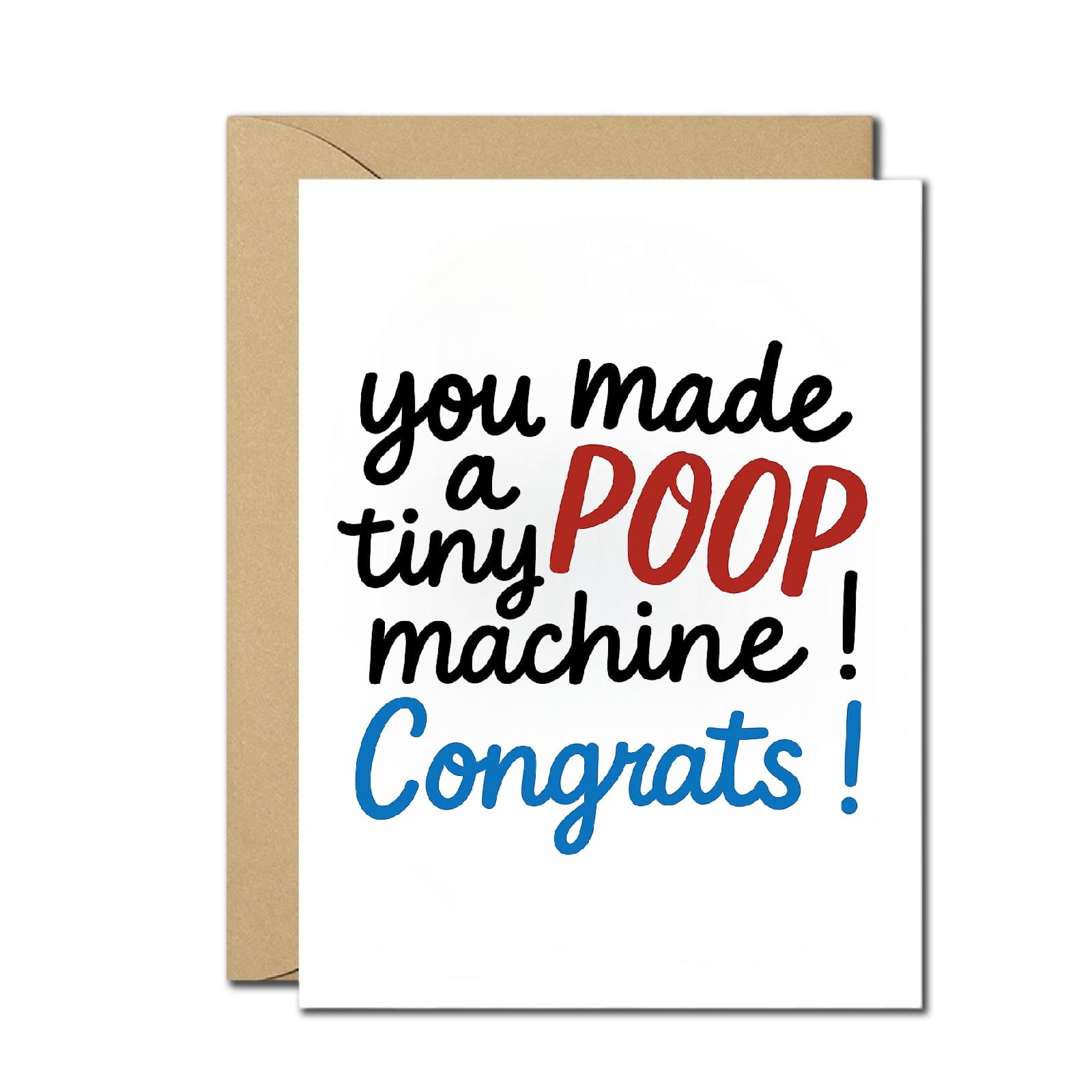 Funny New Baby Card – “You Made a Tiny Poop Machine” – Humorous Baby ...