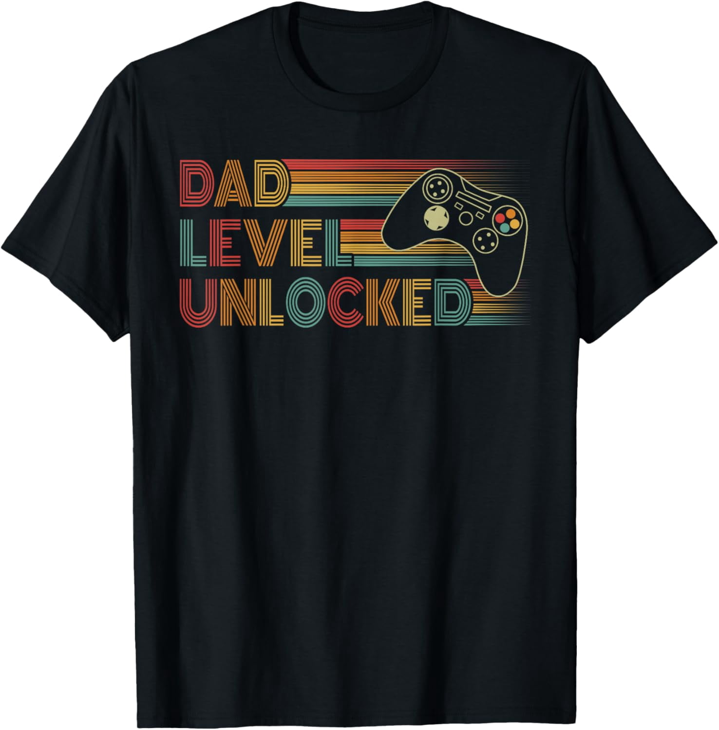 Funny New Dad Shirt Dad Level Unlocked Gaming Gamer Dad Mens T-Shirt ...