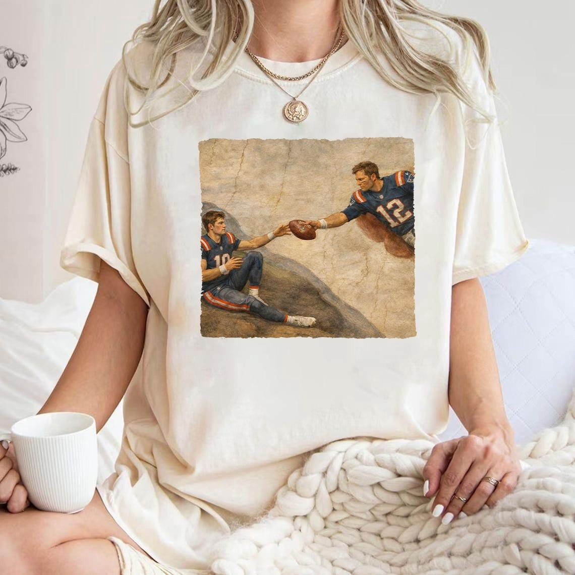 Funny New England QB Shirt, Brady and Maye Inspired Football Tee ...