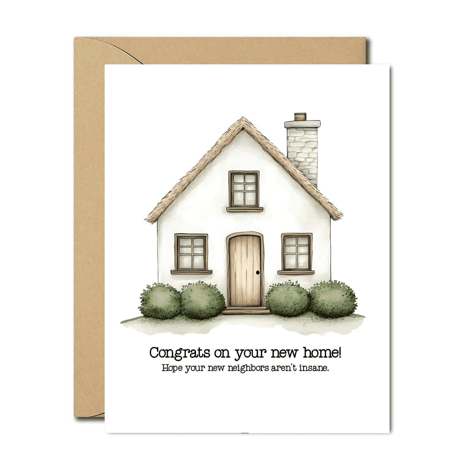 Funny New Home Card – "Congrats on Your New Home!" Design – Envelope ...