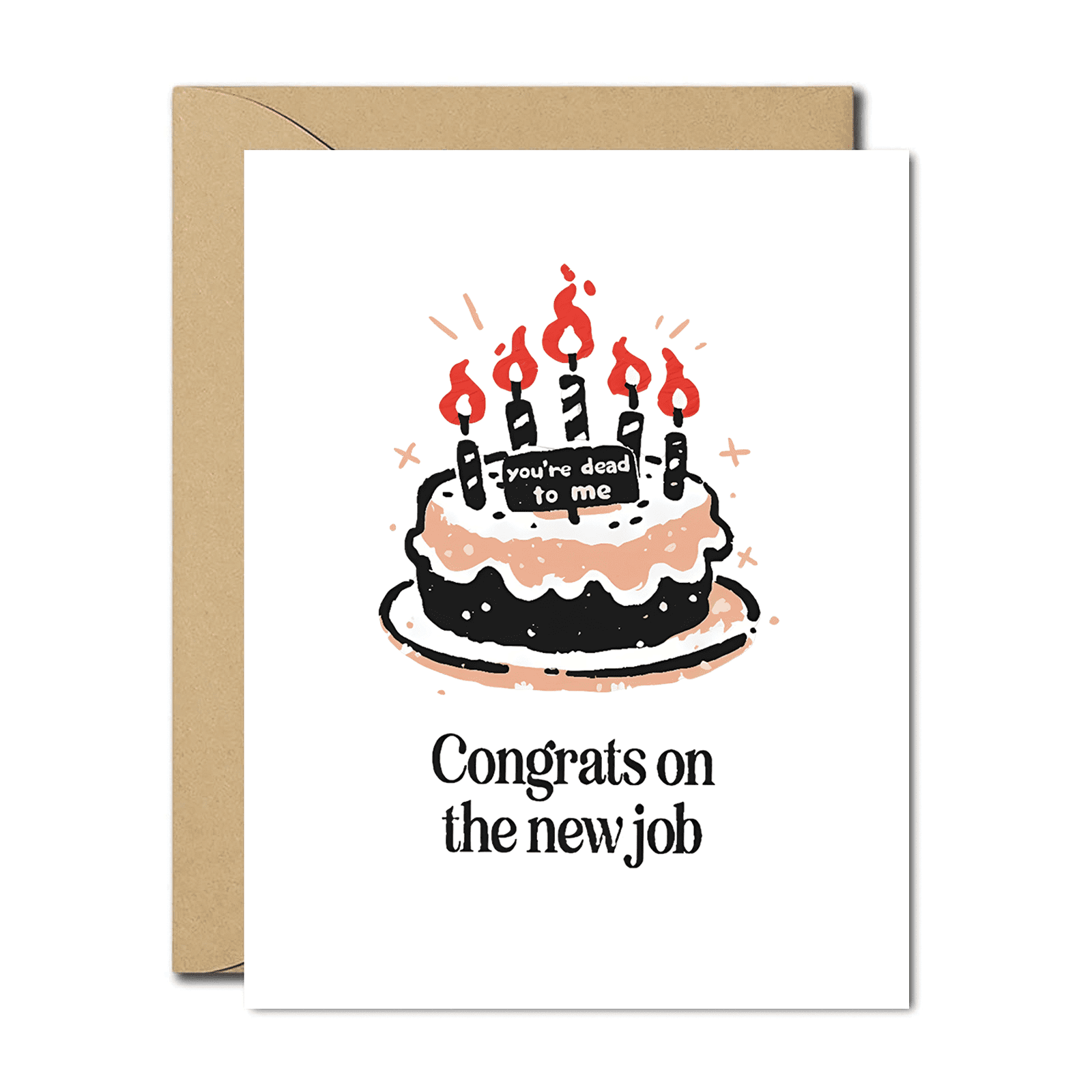 Funny New Job Congratulations Card - "Congrats on the New Job" Cake ...