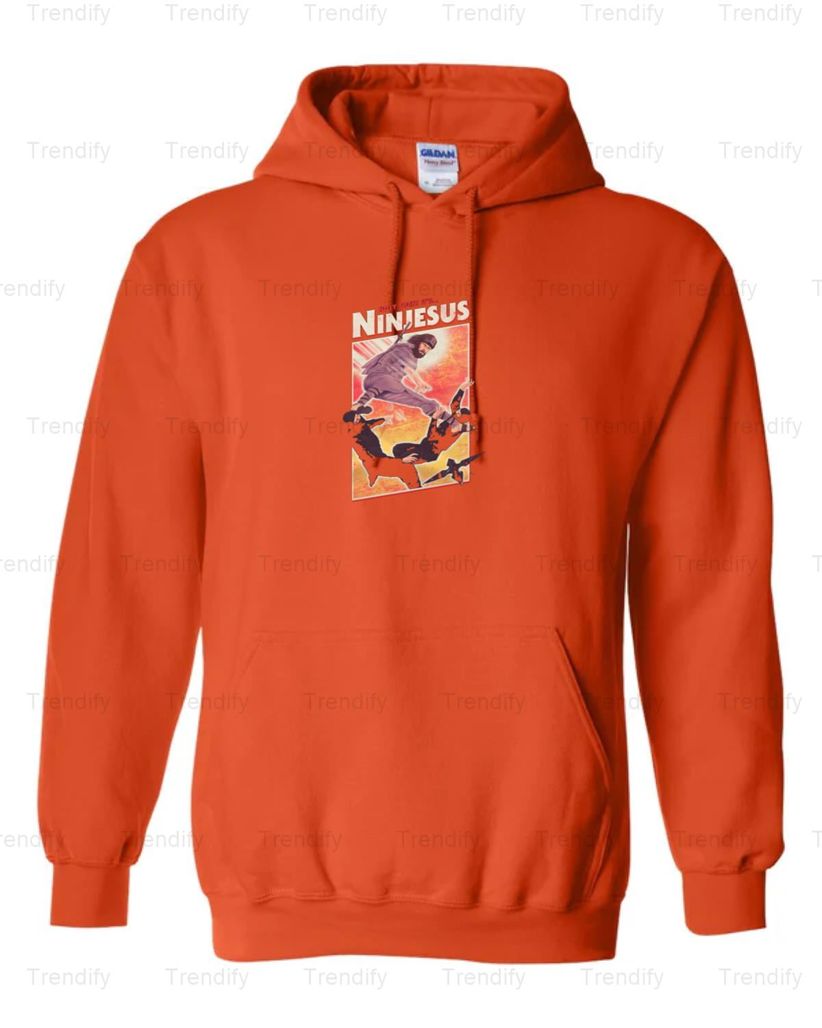Funny Ninjesus Jesus Ninja Parody Graphic Hoodie M3082782, Up to Size ...