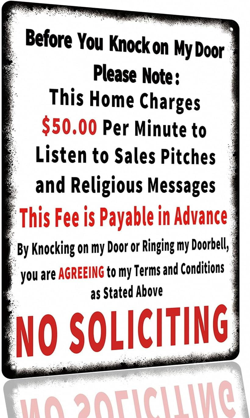 Funny No Soliciting Sign Before You Knock On My Door Sign Metal Signs ...