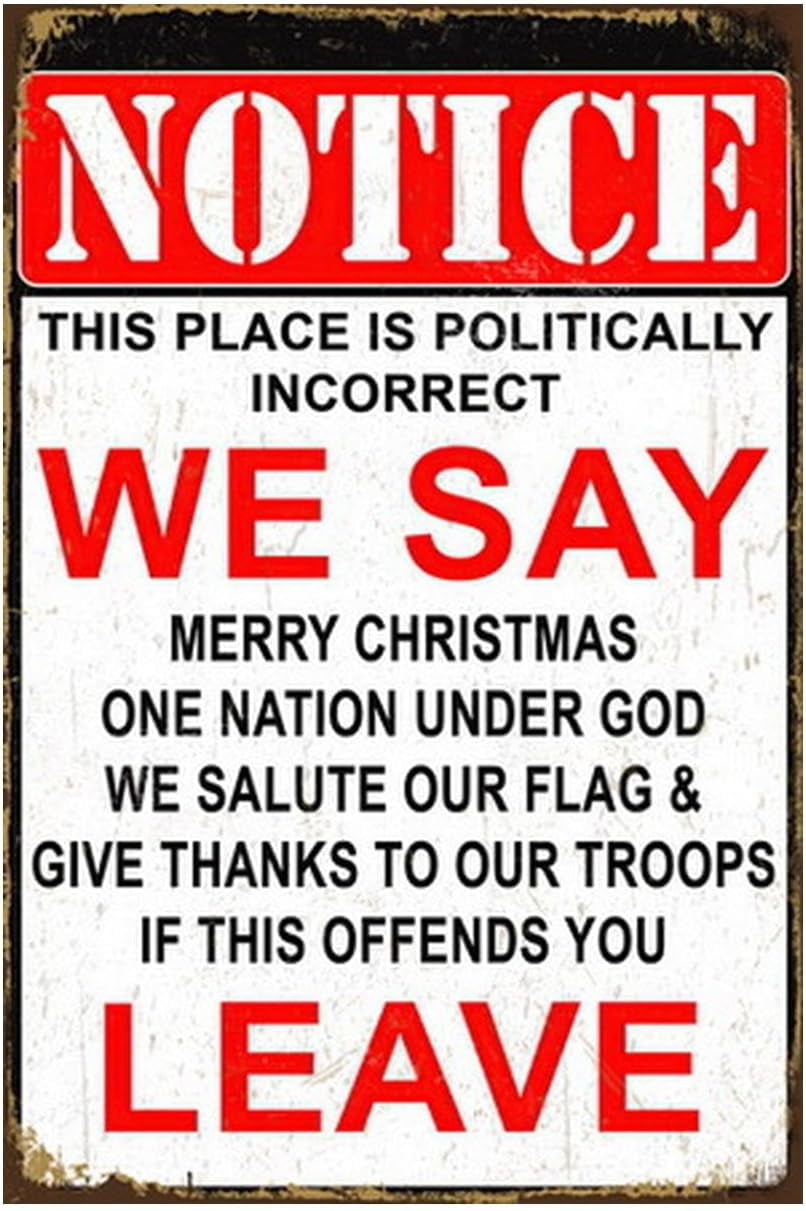 Funny No Soliciting Sign, Metal Warning Tin Signs, Notice We Say Leave, Yard Sign 8 X 12 Inches ...