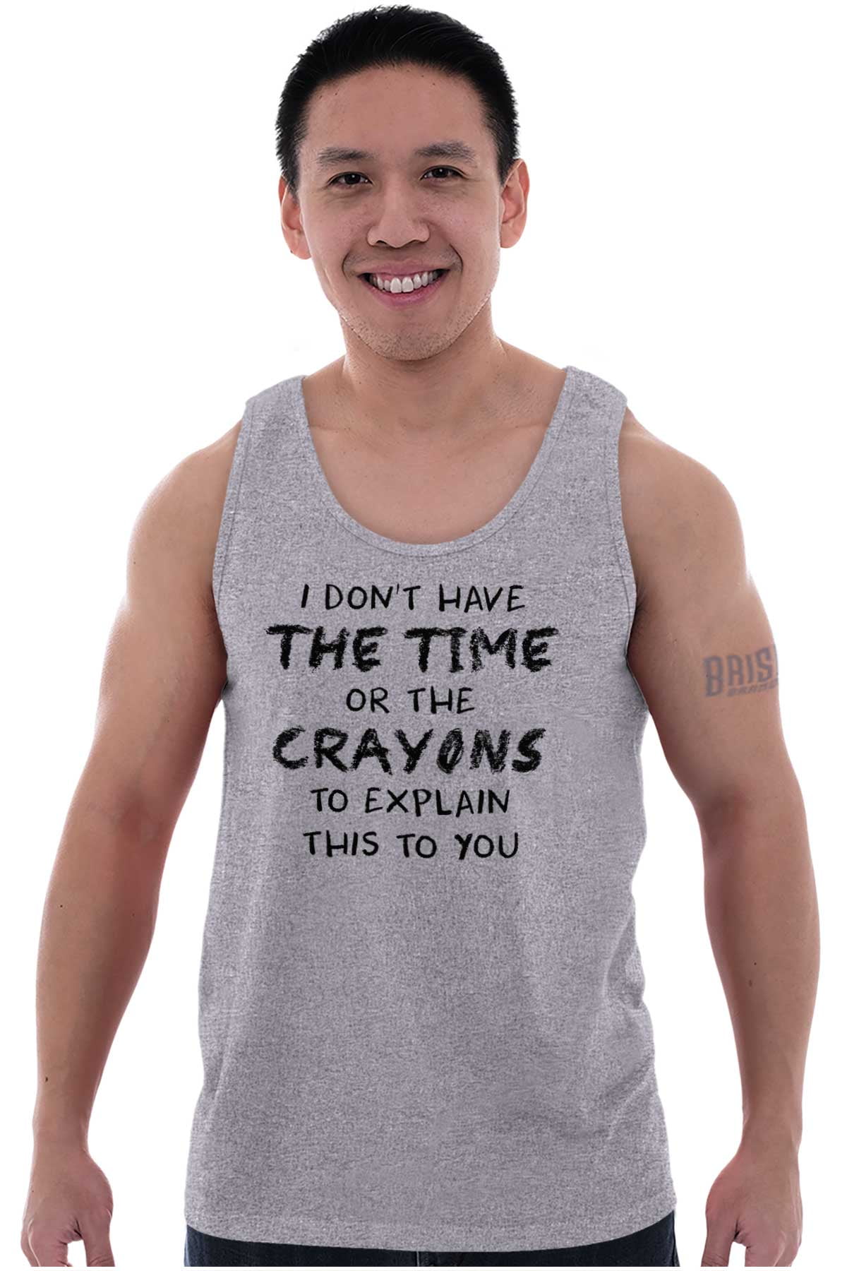 Funny No Time or Crayons to Explain Plus Size Graphic Tank Top Brisco ...