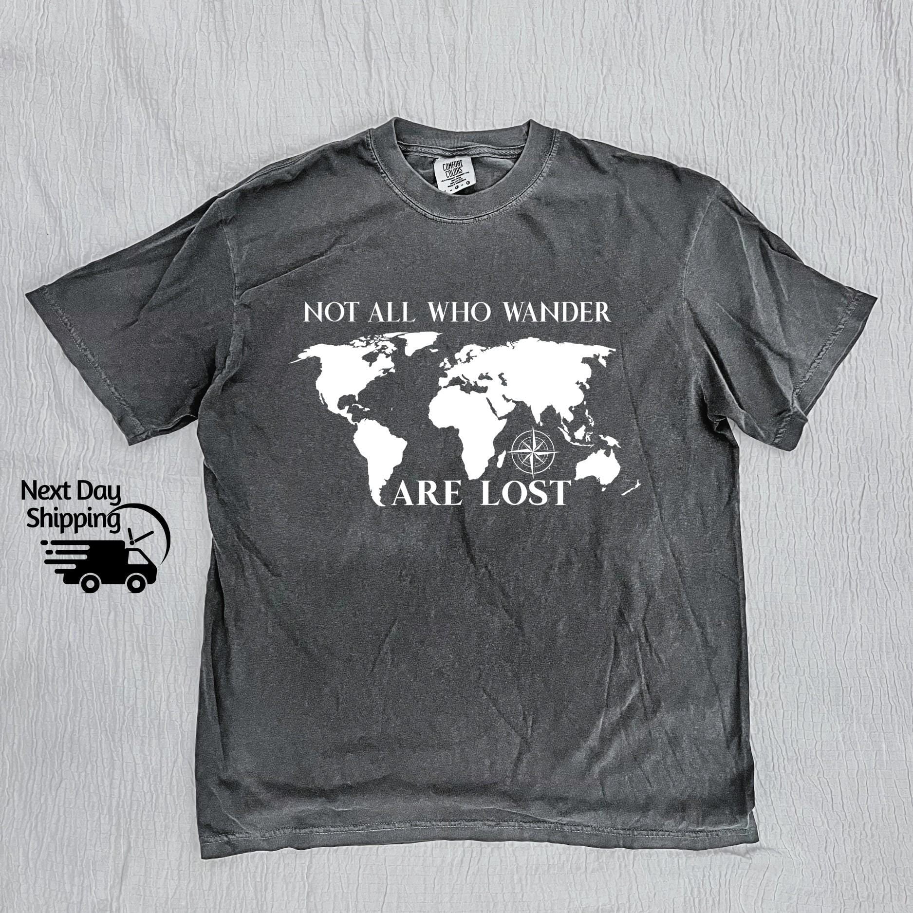Funny Not All Wonder Are Lost Map Y2K Shirt, Map T-shirt, Shirt, Retro ...