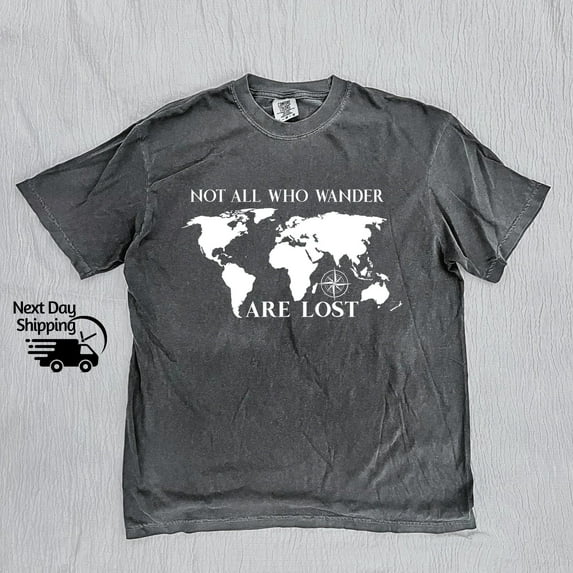 Funny Not All Wonder Are Lost Map Y2K Shirt, Map T-shirt, Shirt, Retro ...