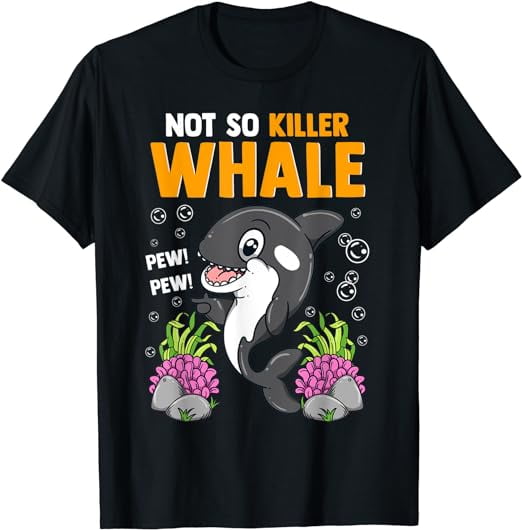 Funny Not So Killer Whale Sea Panda Orca & Marine Life Lover T-Shirt ...