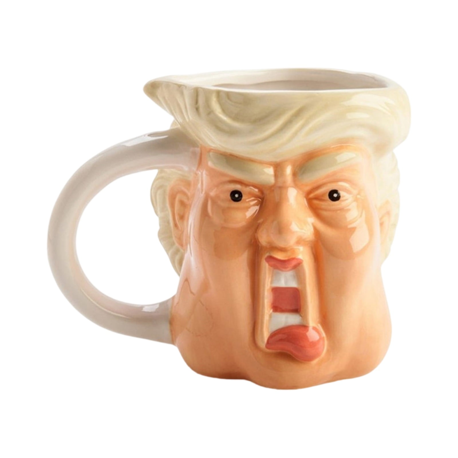 Funny Novelty Mug 16 Oz Hand Painted Face Shape Ceramic Coffee Mug ...