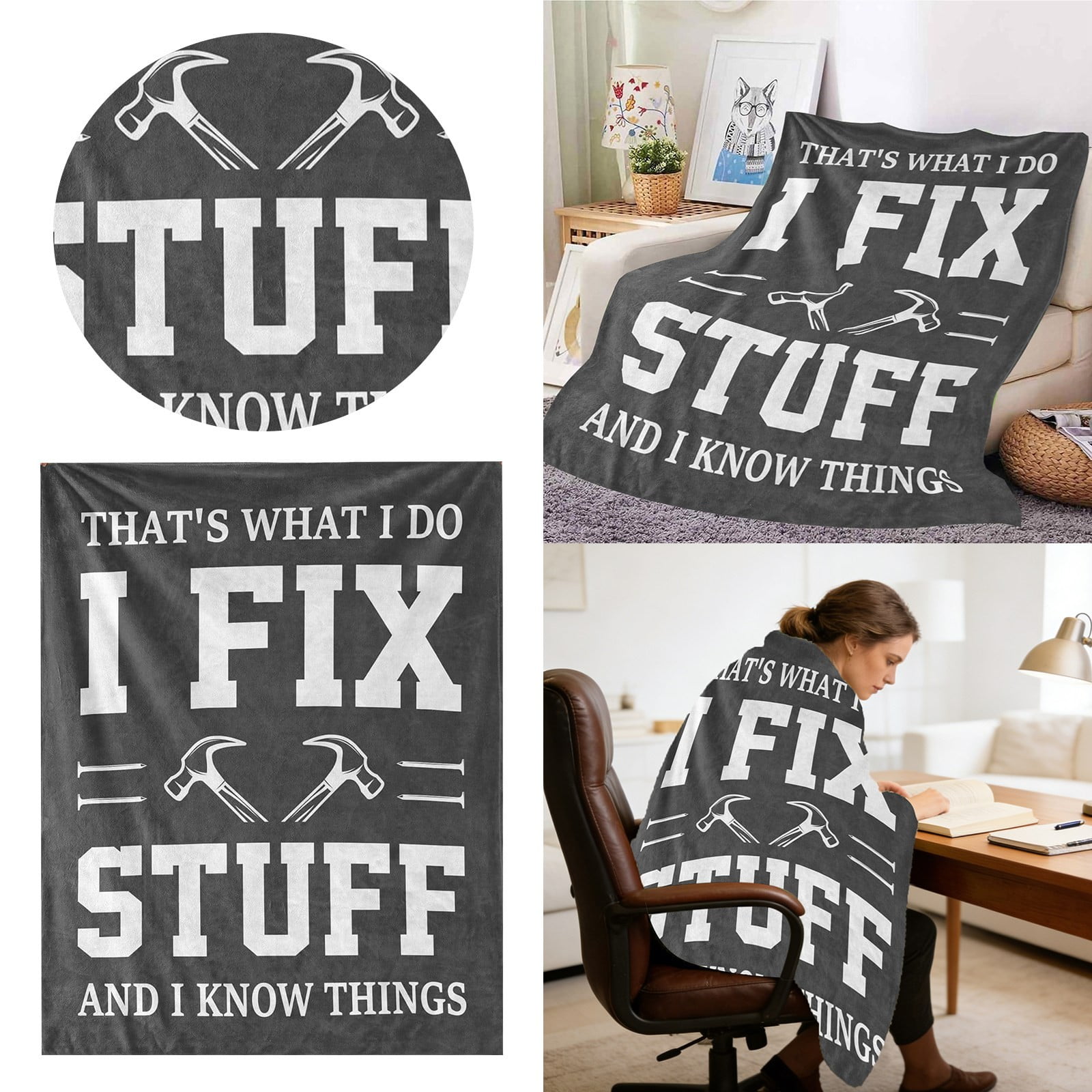 Funny Novelty Throw Blanket for Adults Soft Cozy Humorous Idea for ...