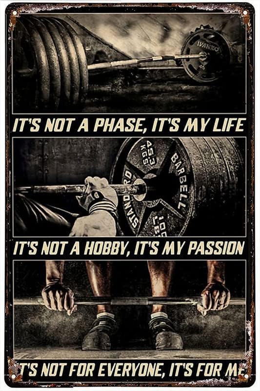 Funny Novelty Tin Sign Fitness It'S Not A Phase It'S My Life It'S Not A ...