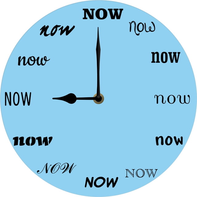 Funny Now TIME Wall Clock for Office Late Person Procrastinate Gift Gag ...