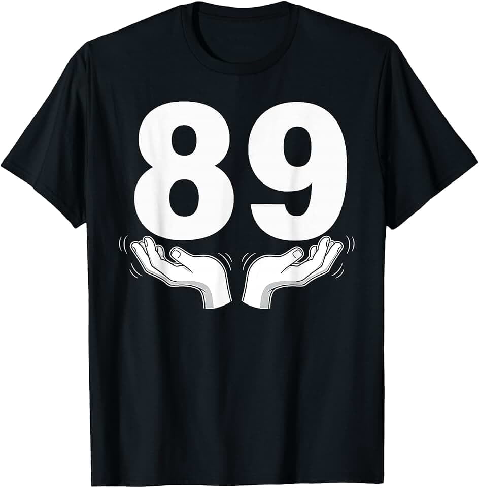 Funny Number 89 Hands Holding Meme Unisex Short Sleeve Graphic T-Shirt ...