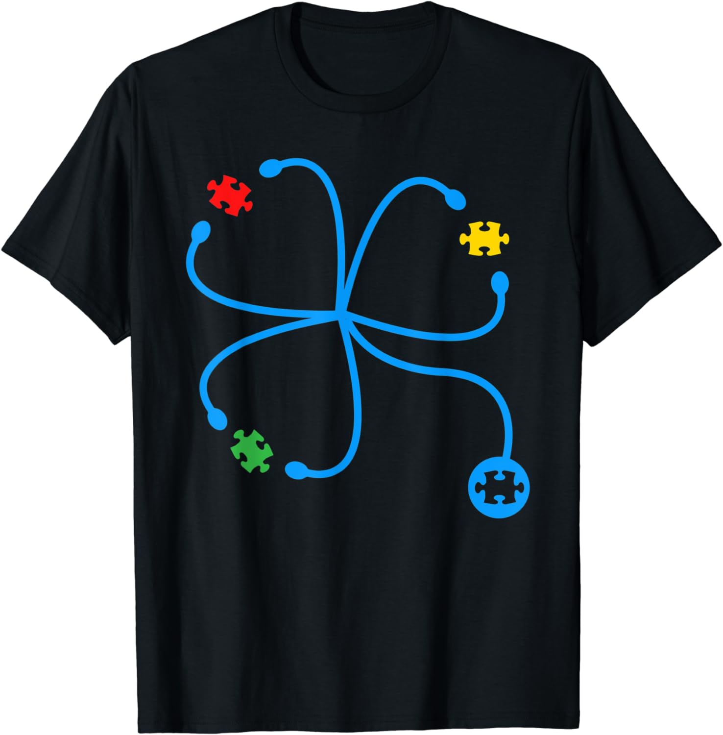 Funny Nurse Autism Awareness Day Stethoscope Puzzle Tshirt - Walmart.com