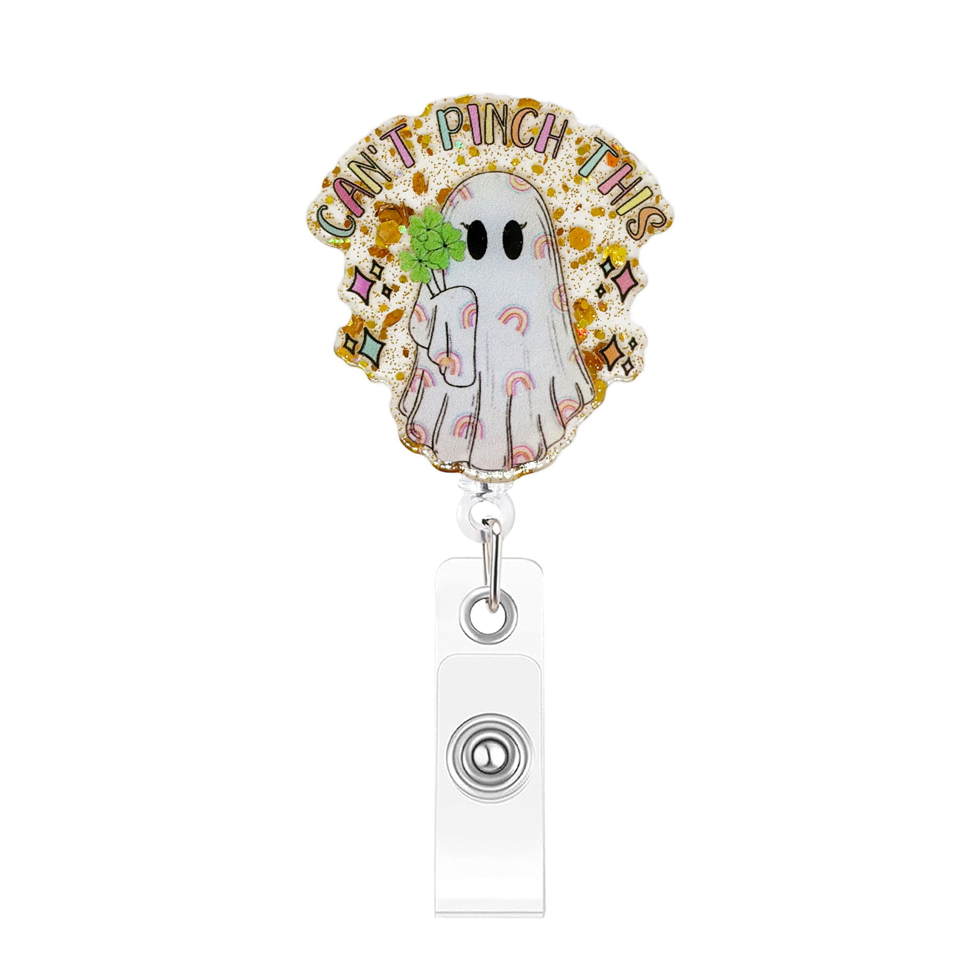Funny Nurse Badge Reel, Cute Work Badge Holder with Retractable Clip ...